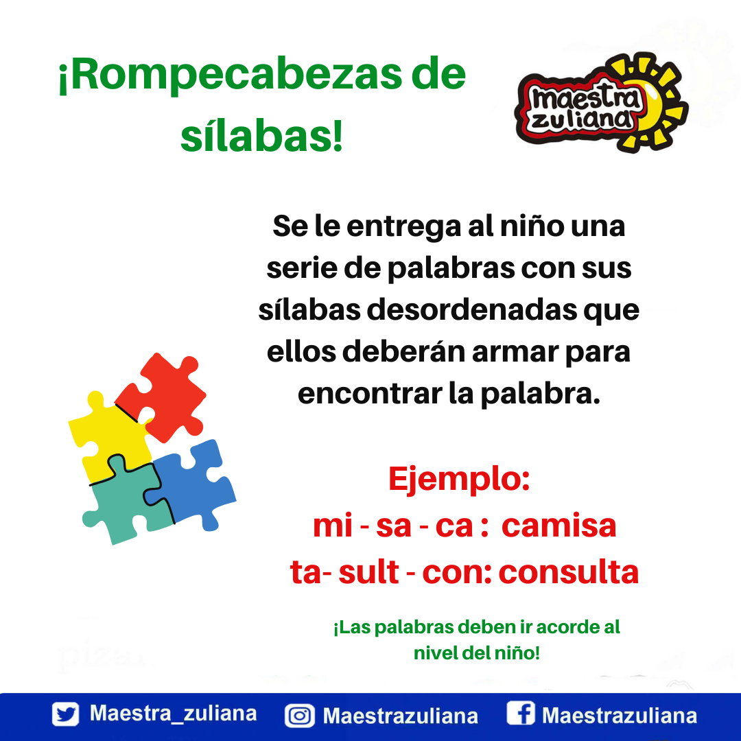 5 Juegos para ejercitar la lectura y la escritura – Maestra Zuliana